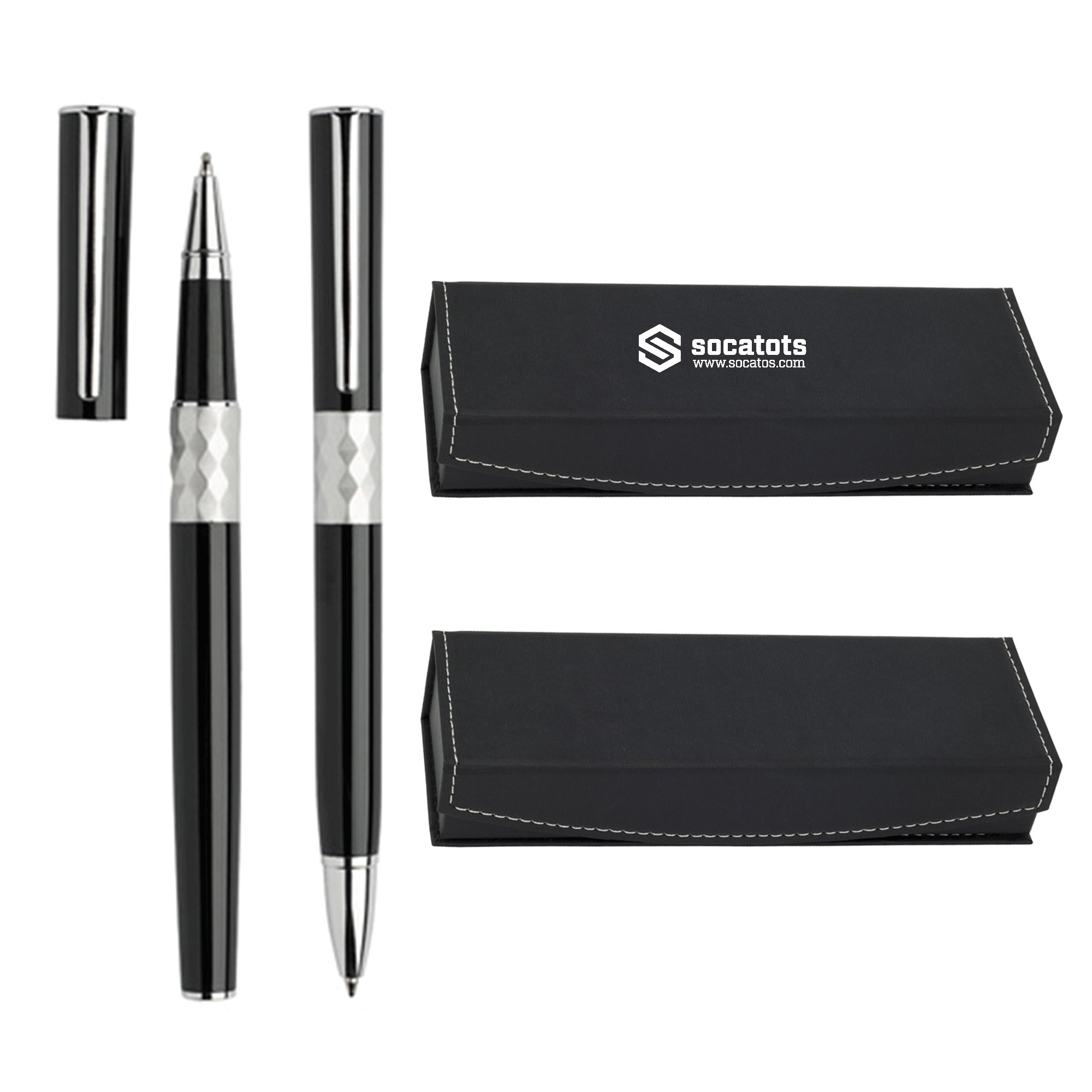 Promotional Crystal Metal Pen Set in Gift Box with Logo | Pens.com